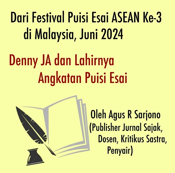 Denny JA dan Lahirnya Angkatan Puisi Esai - Artikel - Cakra Dunia ...
